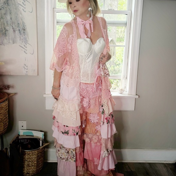 True Rebel Clothing | Other | Shabby Lovers Pink Duster Kimono Bohemian ...